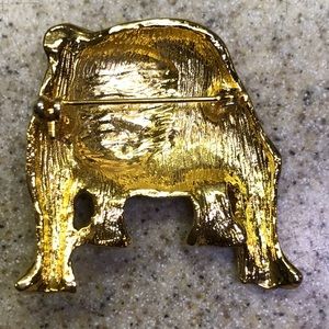 Jewelry | Gold Shiny Tone Bulldog Pin | Poshmark